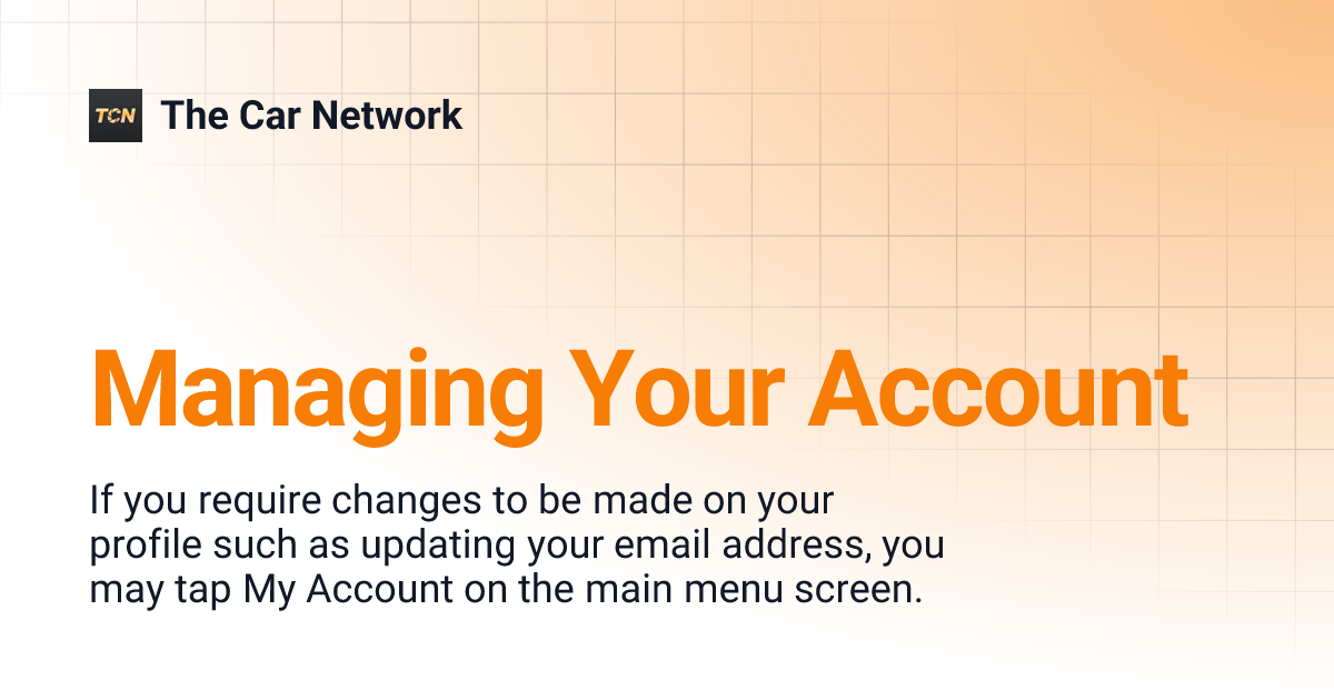 Managing Your Account | The Car Network