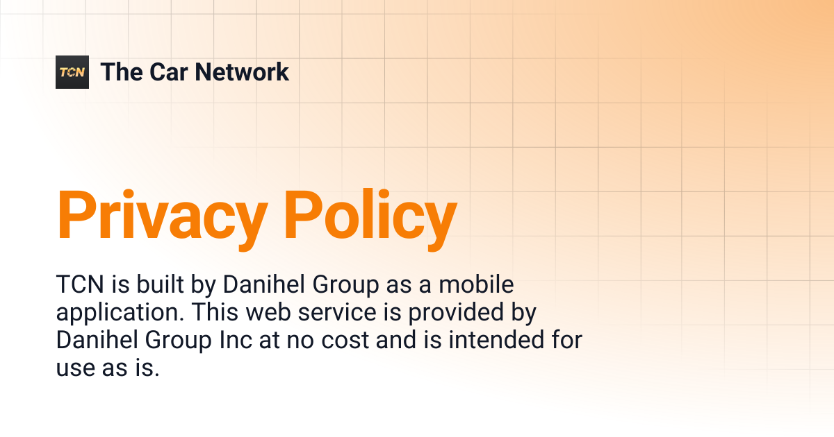 Privacy Policy | The Car Network